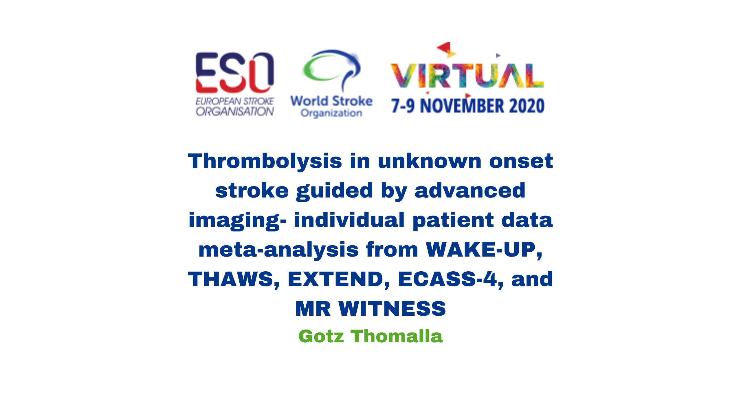 Thrombolysis in unknown onset stroke guided by advanced imaging ...